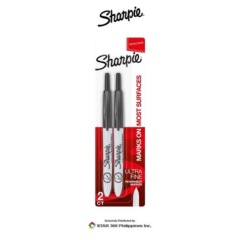 Sharpie Retractable Ultra Fine Black 2ct Shopee Philippines