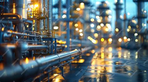 Premium Photo Chemical Engineering Concept With Blurred Background For Presentation Generative Ai