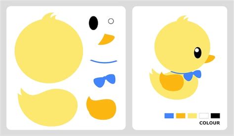 Premium Vector Duck Patterns For Applique Patchwork And Paper Crafts In Cut And Paste Puzzle