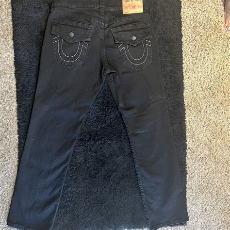 True Religion Black Jeans Straight Fitrelaxed Size Depop