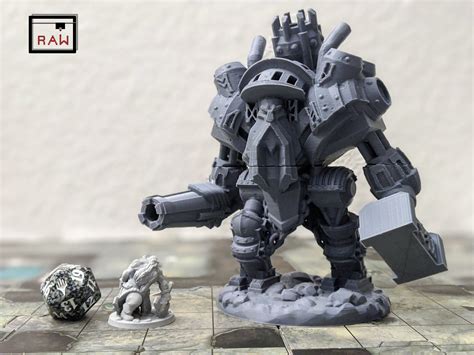 Dwarven War Construct Dandd 28mm 32mm Miniature Dnd Dungeons Etsy