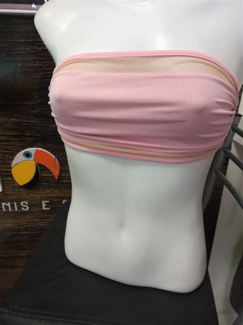 BiquÍni Tela Rosa Sem Bojo Kariocas