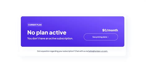 chakra ui subscription page horizon ui boilerplate documentation