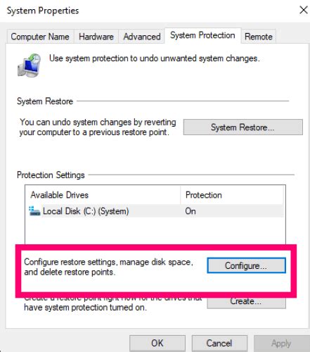 Windows 10 Delete Restore Points To Free Disk Space Technipages