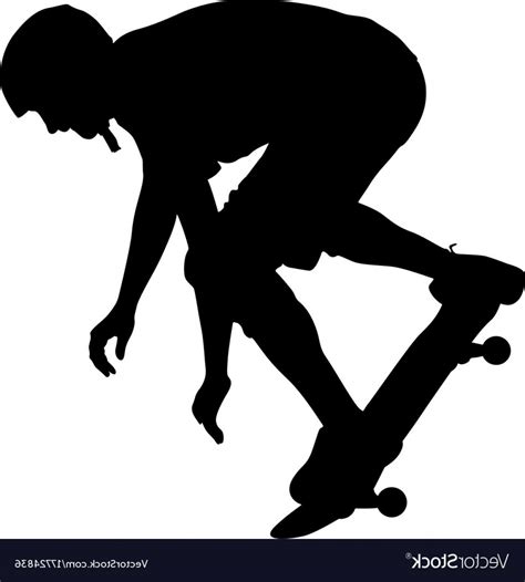 Skateboard Silhouette Vector At Collection Of