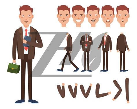 دانلود وکتور کاراکتر کارتونی بیزینس من دانلود رایگان فایل لایه باز، Psd، وکتور، لوگو و موکاپ