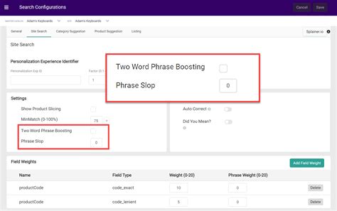 phrase slop and boosting kibo help center