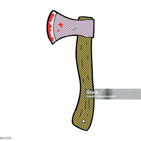 Comic Comic Blutige Axt Stock Vektor Art Und Mehr Bilder Von Axt Axt