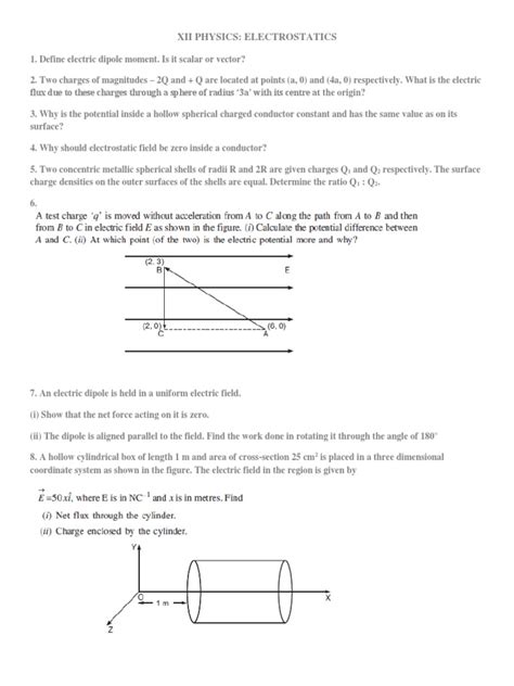 PDF XII Physics Electrostatics DOKUMEN TIPS