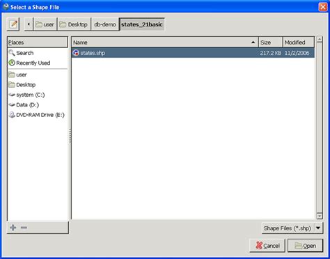 loading shp files acugis docs
