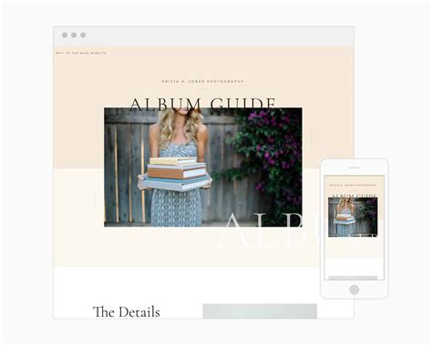 Album Sales Template For Showit Elementor Davey Krista