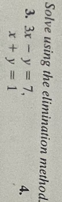 Solve Using The Elimination Method 3 Aligned StudyX