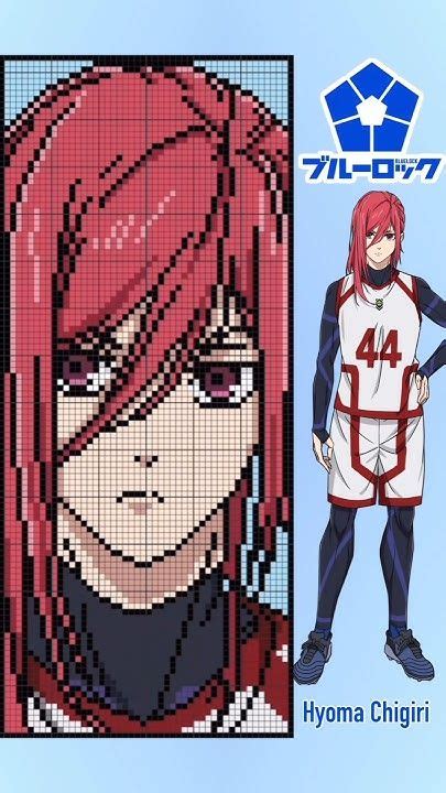 Hyoma Chigiri Blue Lock In Pixel Art Pixel Art Grid Anime Pixel Art