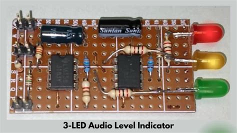 Audio Level Indicator Using Lm358 Op Amp Ic