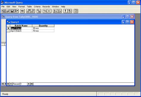 Integration Using ODBC Interface TallyHelp