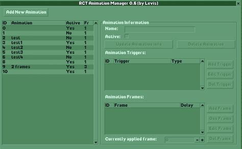 RCTAnimator OpenRCT2 Plug Ins Directory