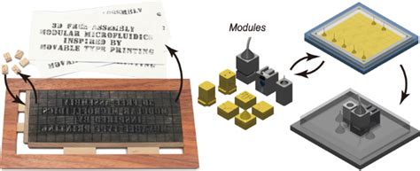 3d Free Assembly Modular Microfluidics Inspired By Movable Type