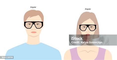 여성과 남성의 각진 프레임 안경은 플랫 캐릭터 패션 액세서리 일러스트레이션입니다 선글라스 전면 실루엣 개인 장식품에 대한 스톡 벡터 아트 및 기타 이미지 Istock