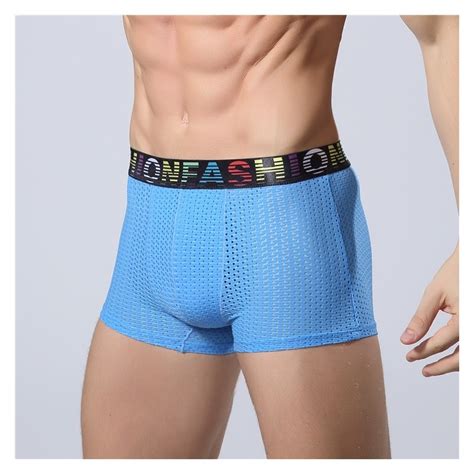 Underwear Blue Boxer Breathable Fashion Sex Stretchable Fiber Suldest