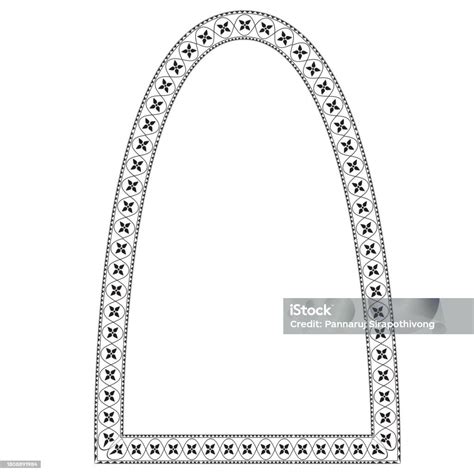 포물선 아치 직사각형 프레임 건축 창 문 화려한 꽃 프레임 꽃 잎 테두리 자연 0명에 대한 스톡 벡터 아트 및 기타 이미지