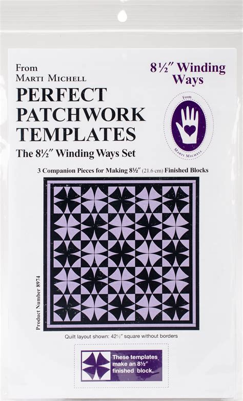 Marti Michell Perfect Patchwork Template Winding Ways 85 3pkg Michaels