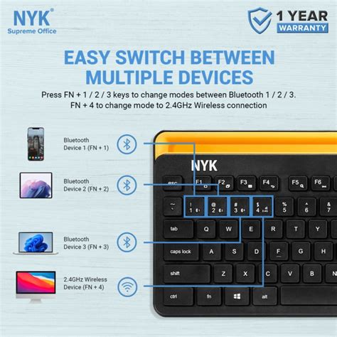 Jual Keyboard Bluetooth Multi Device Nyk K30 Original Shopee Indonesia