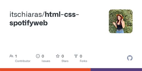 GitHub Itschiaras Html Css Spotifyweb