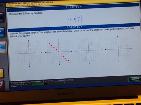 Solved Lesson 43a Y Question 7 Of 8 Step 1 Of 2 Function