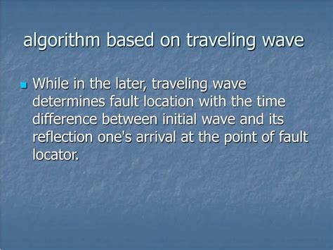 Ppt The Traveling Wave Fault Location Of Transmission Line Wavelet Transform Powerpoint