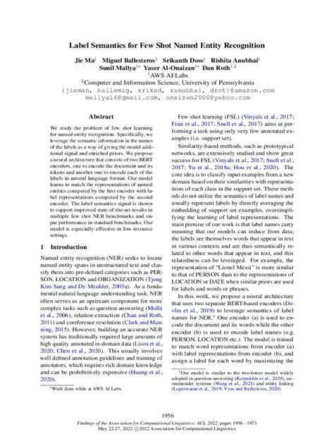Fillable Online Label Semantics For Few Shot Named Entity Recognition