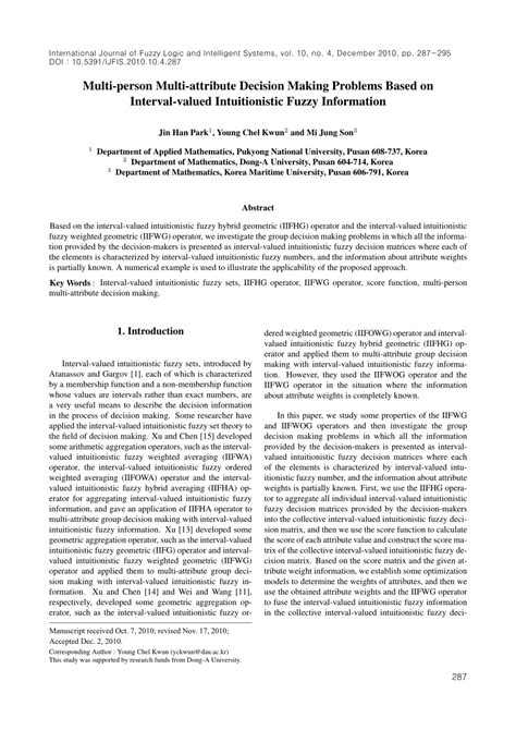 pdf multi person multi attribute decision making problems based on