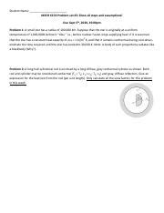 Homework Set 3 Solutions Pdf Babe Name MECH 6374 Problem Set 3 Show All Steps And