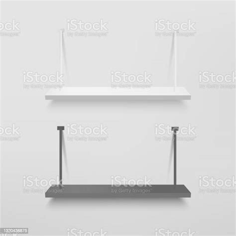 프리젠 테이션을위한 흰색과 검은 색 선반 벡터 그림입니다 0명에 대한 스톡 벡터 아트 및 기타 이미지 0명 3차원 형태 Gallery Opening Istock