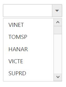 Data Binding In Dropdownlist Widget