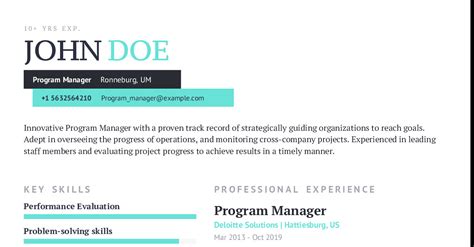 Program Manager Resume Example With Content Sample CraftmyCV Program Manager Resume Example With Content Sample CraftmyCV