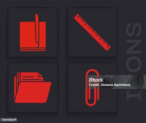 용지 클립 파일 문서 눈금자 및 문서 폴더 아이콘을 설정합니다 벡터 0명에 대한 스톡 벡터 아트 및 기타 이미지 0명 개념 건강 검진 Istock
