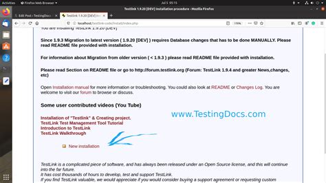 TestLink Install On Linux TestingDocs Com