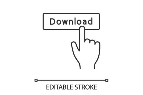 Download Button Click Linear Icon