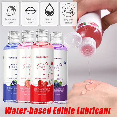 Fruit Flavor Sex Lube Lubricant Gel Water Based Edible Mild Oral