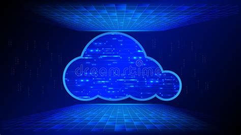 Cloud Computing Concept Futuristic Connection Network Security