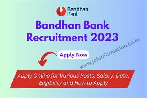 Bandhan Bank Recruitment 2023 Apply Online For 4500 Posts Salary