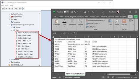 How To Export PDM User List SOLIDWORKS