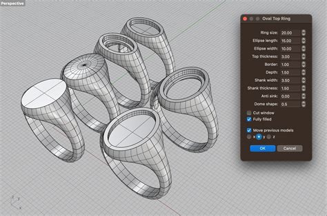 Oval Top Ring 3d Model Python Automation In Rhino 3d Model 3d Printable Cgtrader