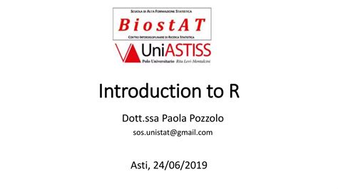Introduction To Statistical Software R Pptx