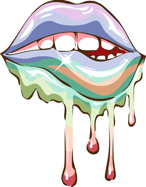 Dripping Lips Png Graphic Clipart Design Png