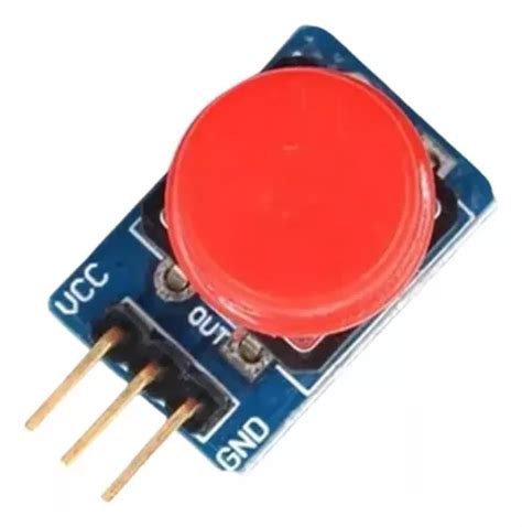 10 x módulo botão push button 12mm com capa 3 pinos arduino