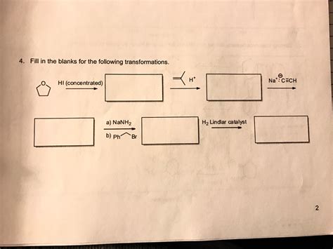 solved fill in the blanks for the following transformations