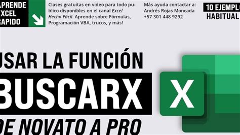Funcion BUSCARX En Excel CURSOSDEEXCEL COM
