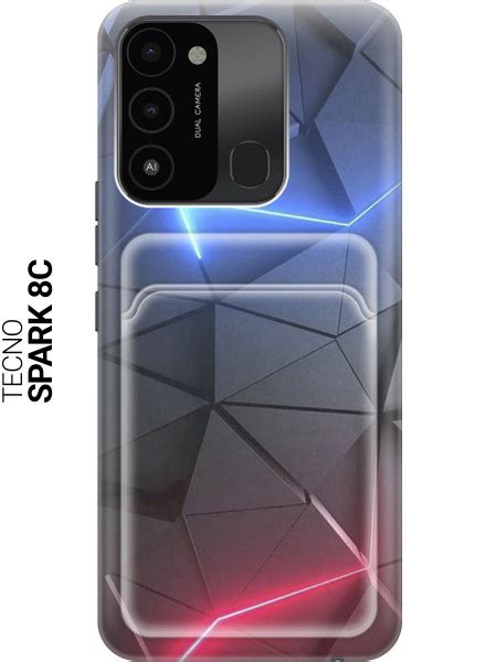 Силиконовый чехол на Tecno Spark 8c Go 2022 Техно Спарк 8С Го 2022 с рисунком Графитовые