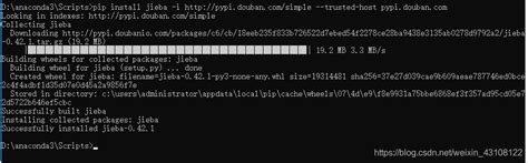 Python命令行安装jieba库pip Install Jieba I Csdn博客